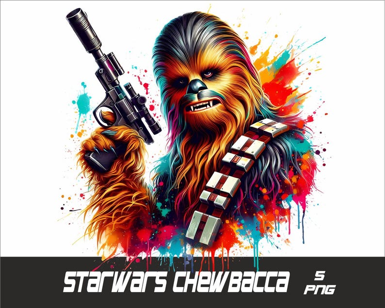 5 PNG Starwars Chewbacca Png Splash and Watercolor Png Starwars ...