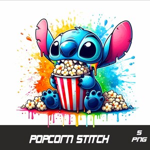 5 PNG Popcorn Stitch Png Stitch Splash and Watercolor Png Popcorn ...