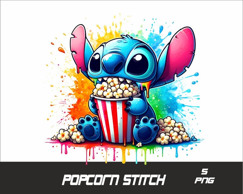 5 PNG Popcorn Stitch Png Stitch Splash and Watercolor Png Popcorn ...