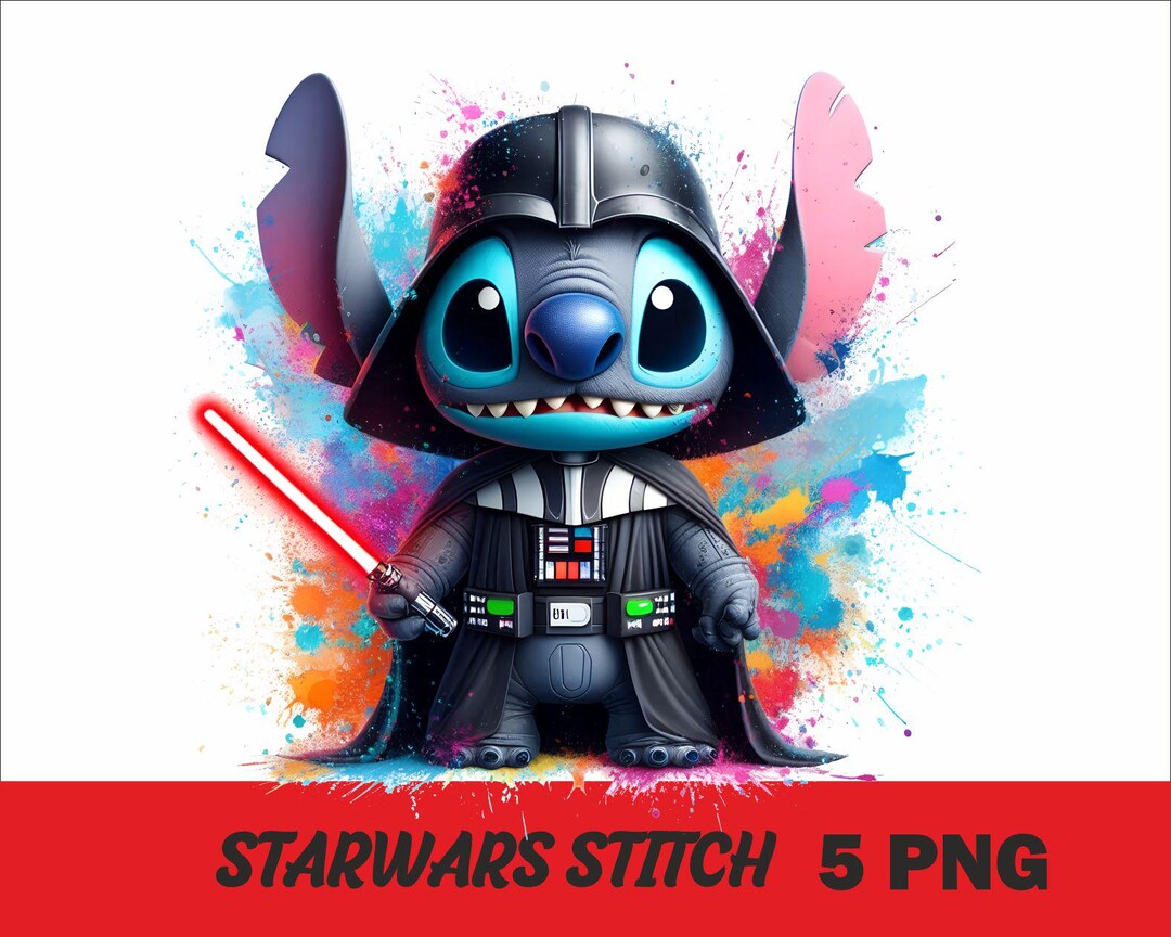 5 PNG Starwars Jedi Stitch Png Stitch Splash and Watercolor Png Stitch ...