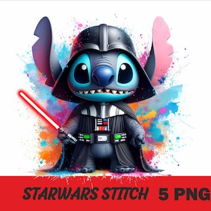 5 PNG Starwars Jedi Stitch Png Stitch Splash and Watercolor Png Stitch ...