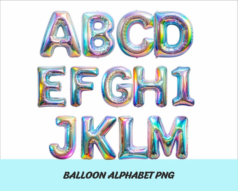 Party Balloons Colourful Alphabet Png Font Colourful Balloons Letters ...