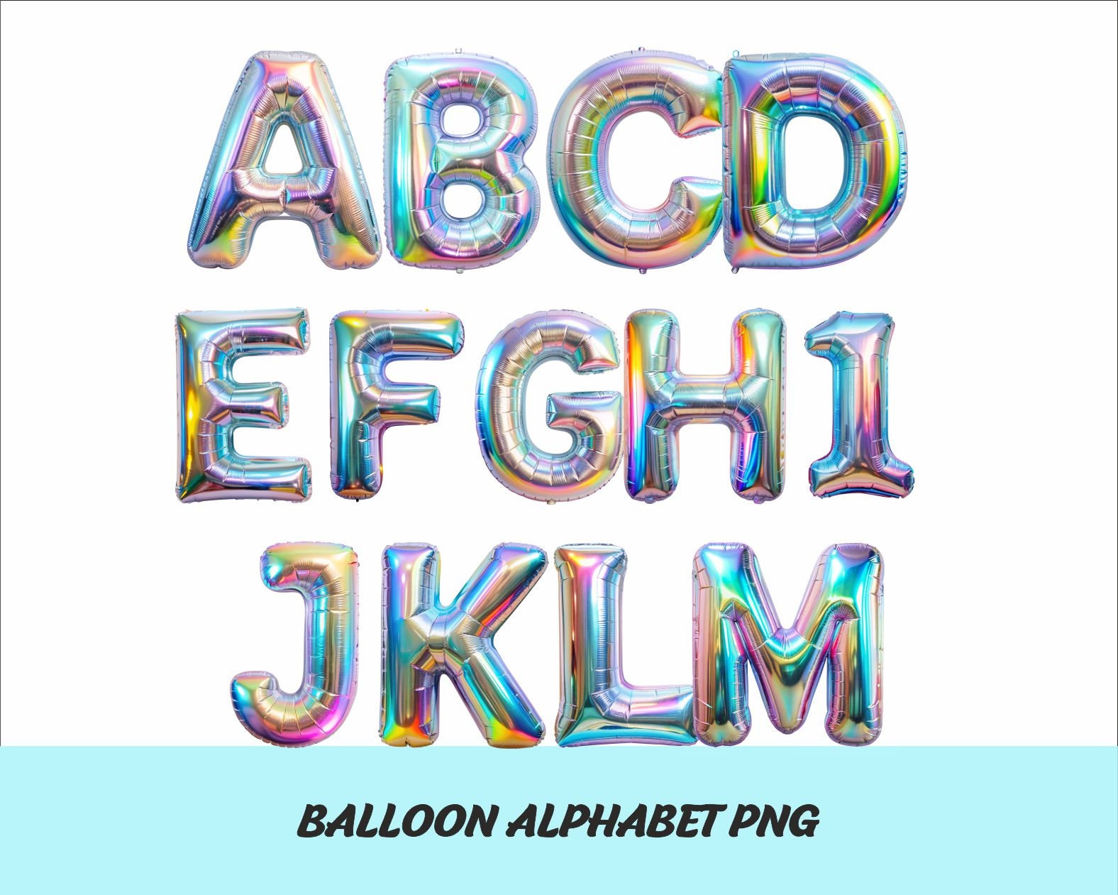 Party Balloons Colourful Alphabet Png Font Colourful Balloons Letters ...