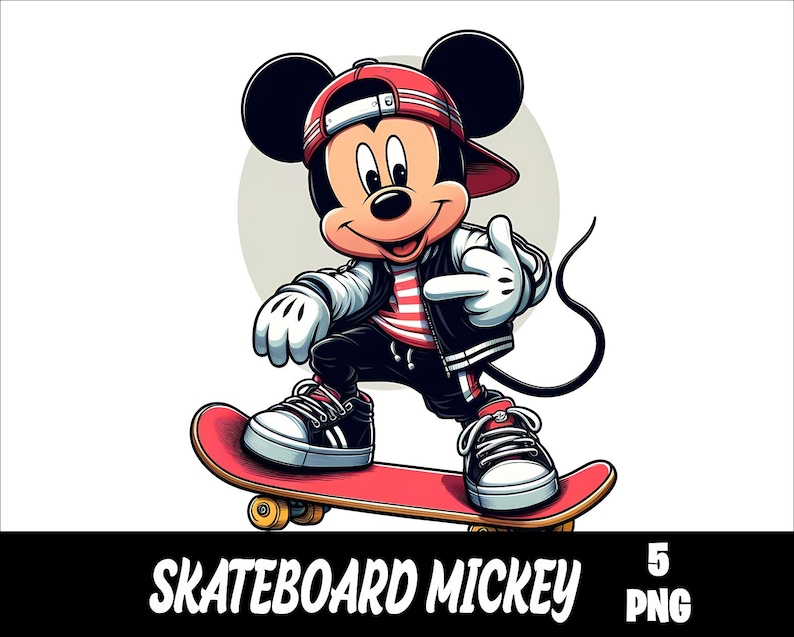 5 PNG Skateboard Mickey Png Mouse Splash and Watercolor Png Mickey ...