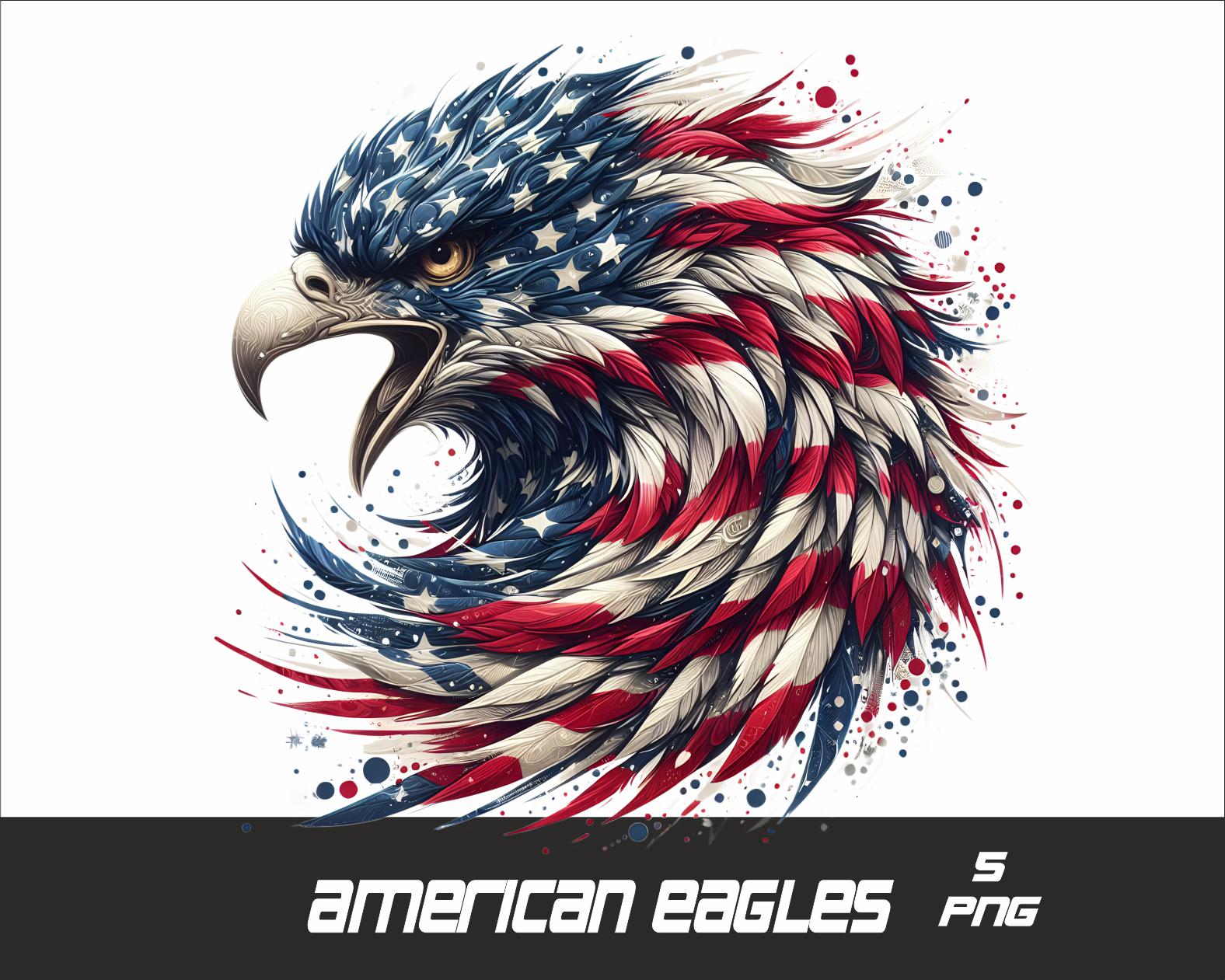 5 PNG American Eagles Png Usa Flag Splash and Watercolor Png Eagles ...