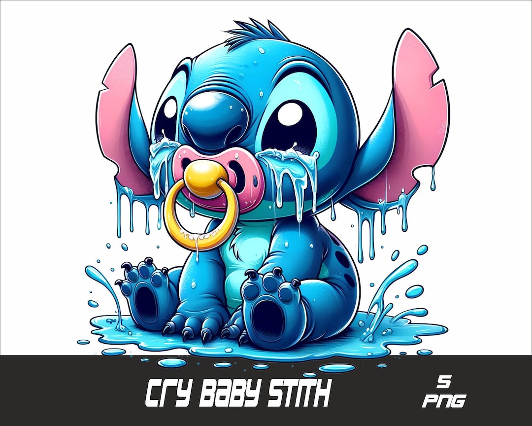 5 PNG Cry Baby Stitch Png Stitch Splash and Watercolor Png Baby Stitch ...