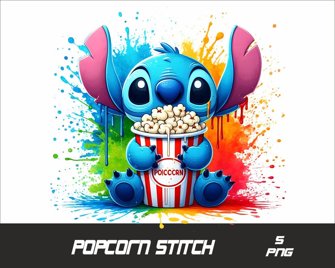 5 PNG Popcorn Stitch Png Stitch Splash and Watercolor Png Popcorn ...