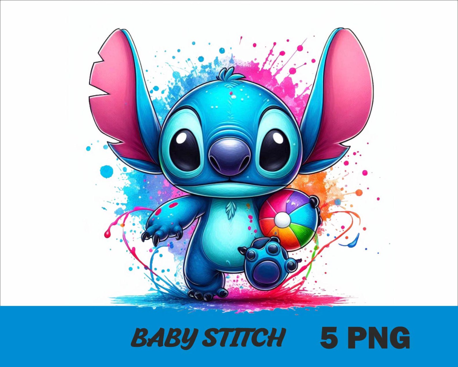 5 PNG Baby Stitch Png Stitch Splash and Watercolor Png Stitch ...