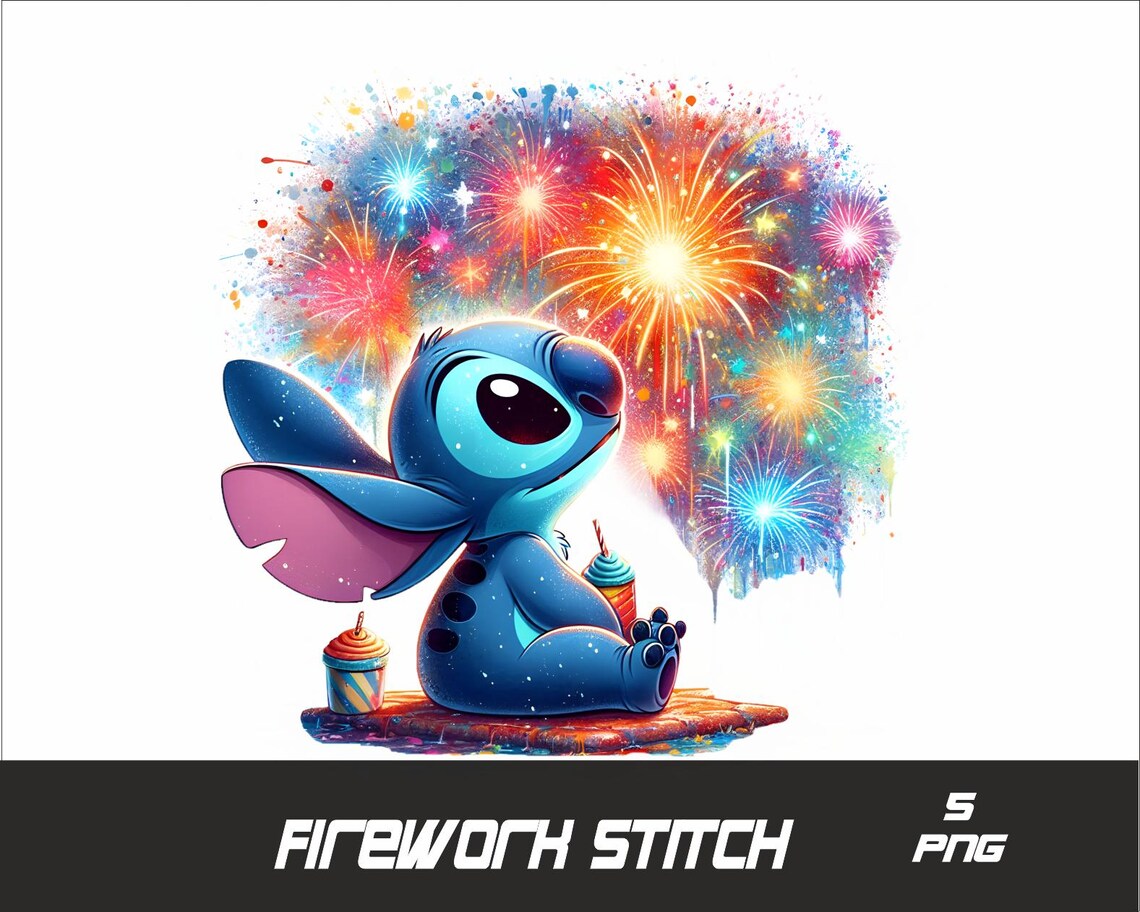 5 PNG Friwork Stitch Png Stitch Splash and Watercolor Png Firework ...