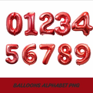 Party Balloons Red Alphabet Png Font Red Balloons Letters Png Party ...
