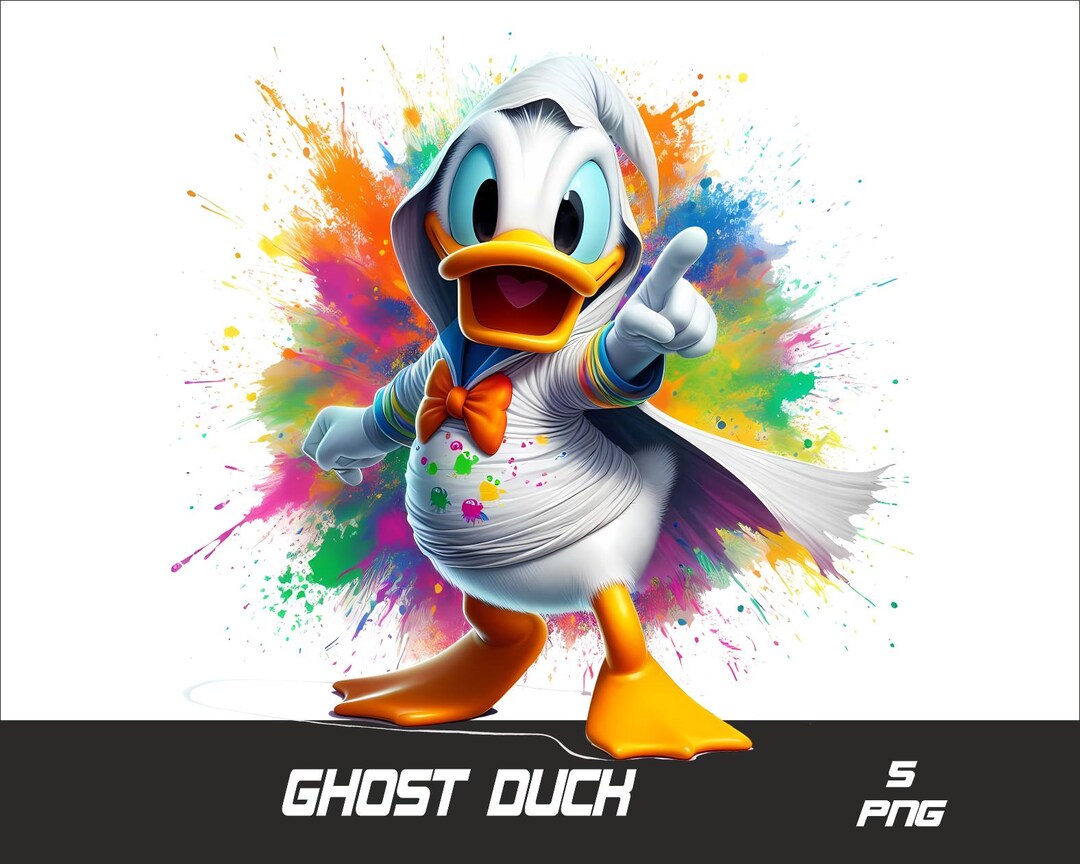 5 PNG Ghost Donald Png Splash and Watercolor Png Ghost Duck Transparent ...