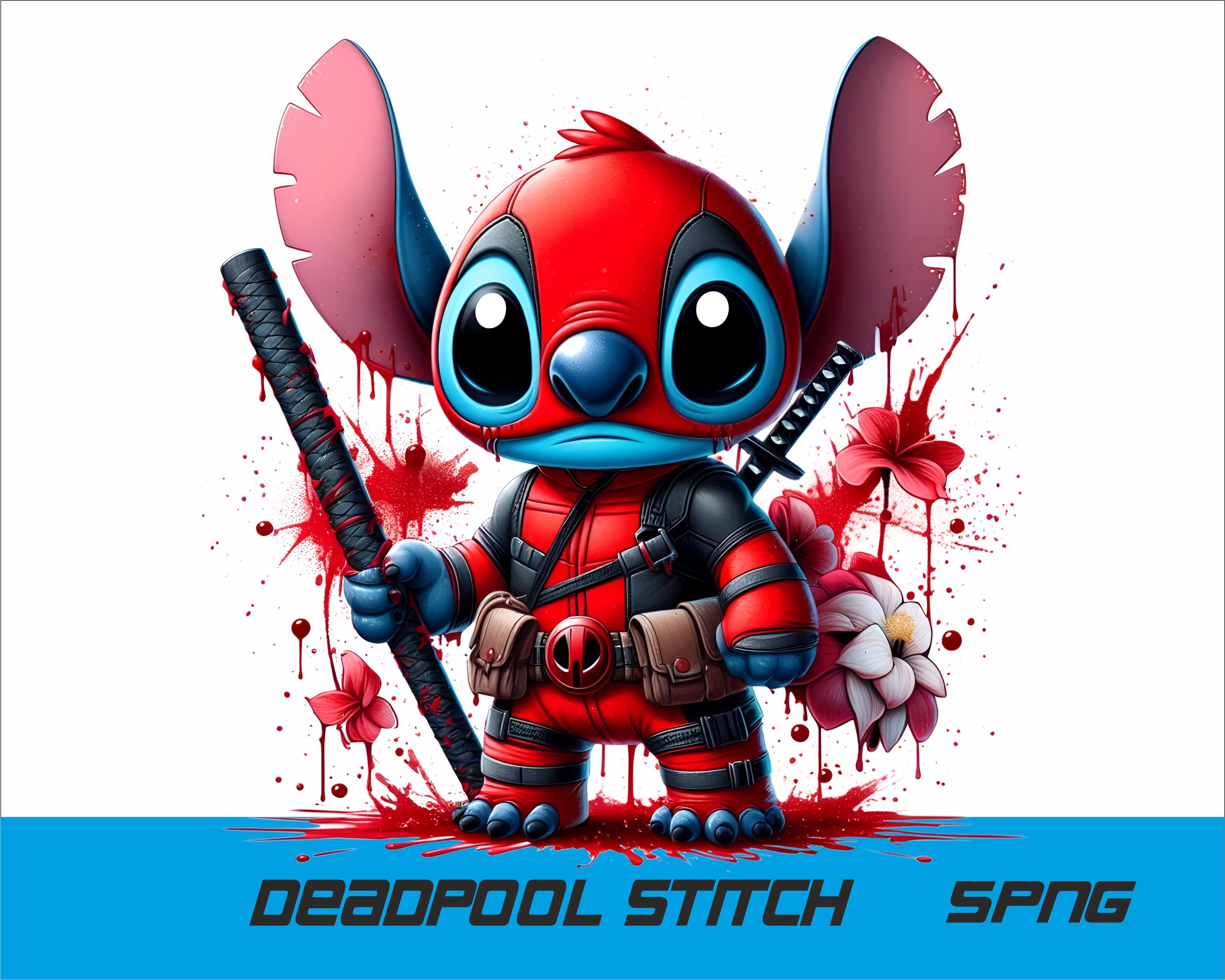 5 PNG Stitch Super Hero Png Stitch Splash and Watercolor Png Stitch ...