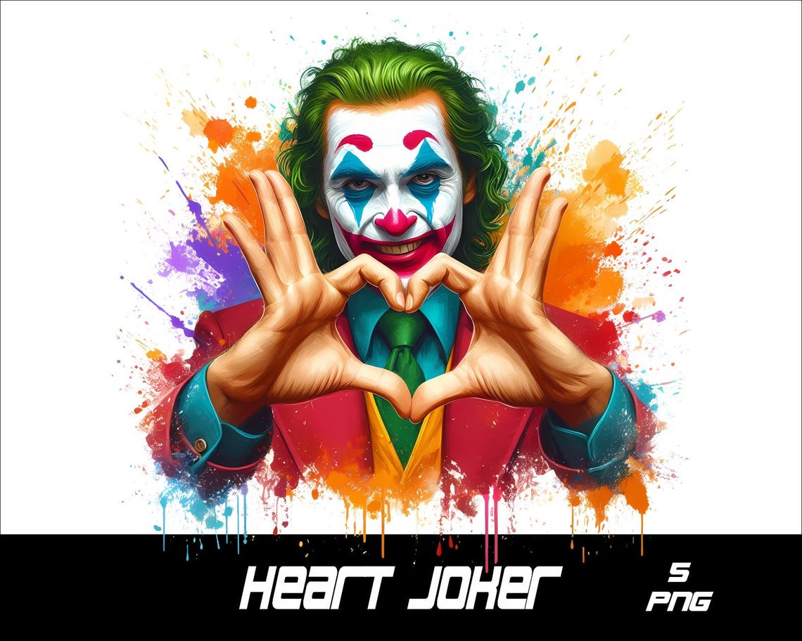 5 PNG Heart Joker Png Splash and Watercolor Png Joker Transparent PNG ...