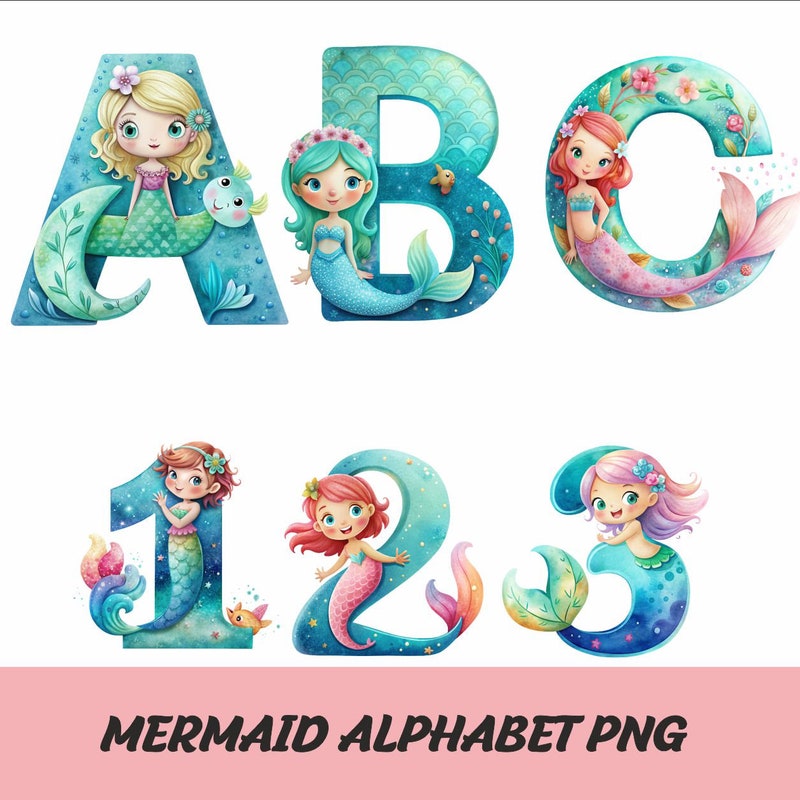 Mermaid Font - Etsy