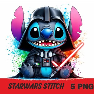 5 PNG Starwars Jedi Stitch Png Stitch Splash and Watercolor Png Stitch ...