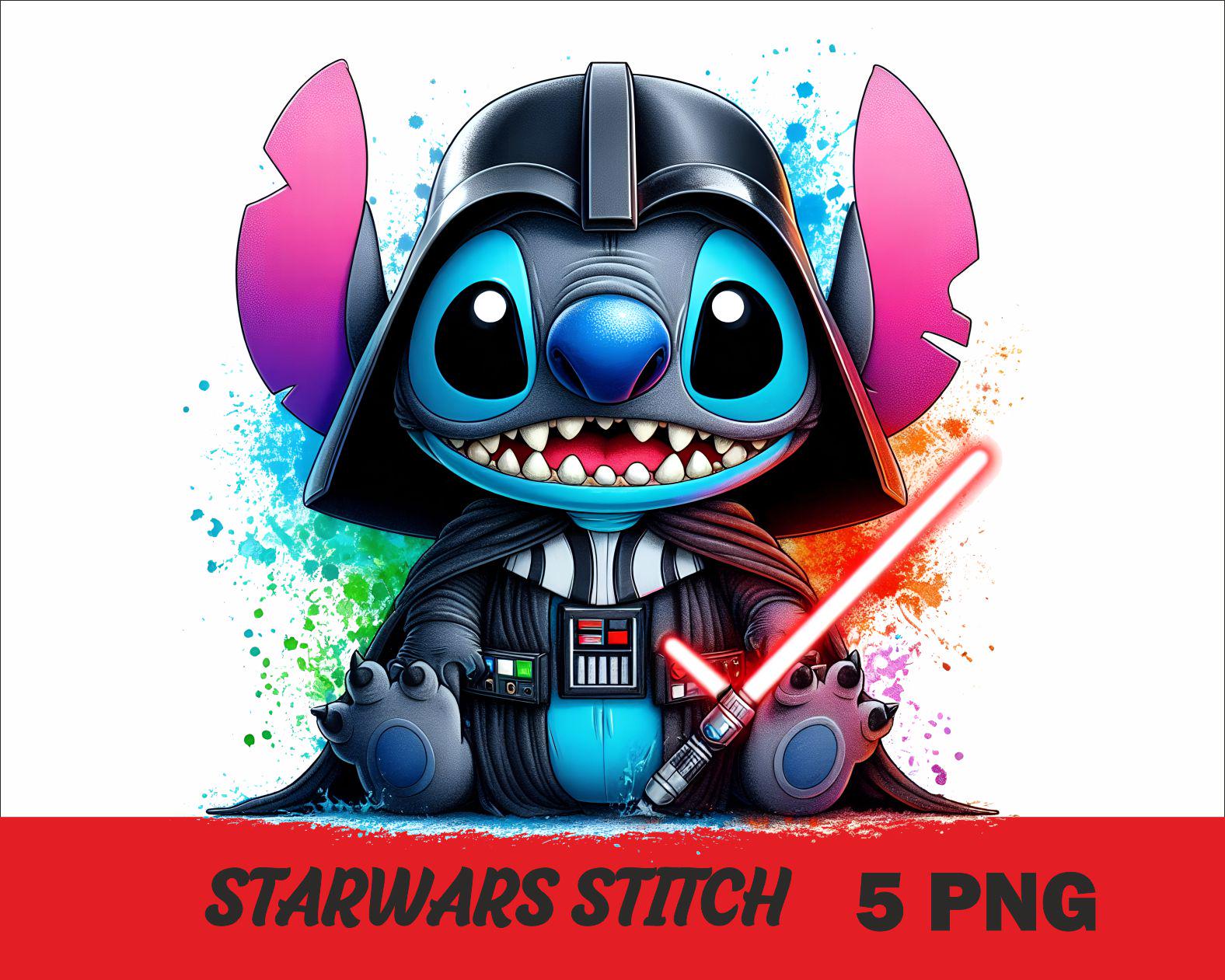 5 PNG Starwars Jedi Stitch Png Stitch Splash and Watercolor Png Stitch ...