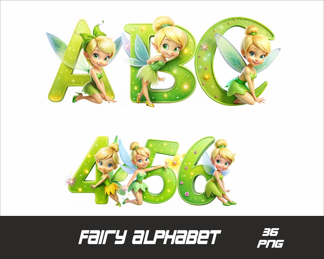 Fairy Alphabet Png Font Party Letters Png Cute Fairy Font Fairy Tinker ...