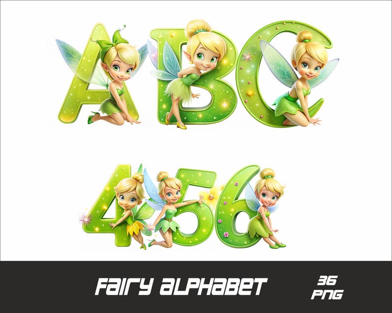 Fairy Alphabet Png Font Party Letters Png Cute Fairy Font Fairy Tinker ...