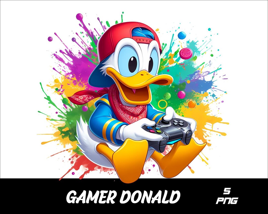 5 PNG Gamer Donald Png Splash and Watercolor Png Duck Transparent PNG ...