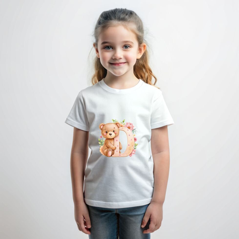 Tedy Bear Alphabet Png Font Baby Bear Letters Png Watercolor Tedy Font ...