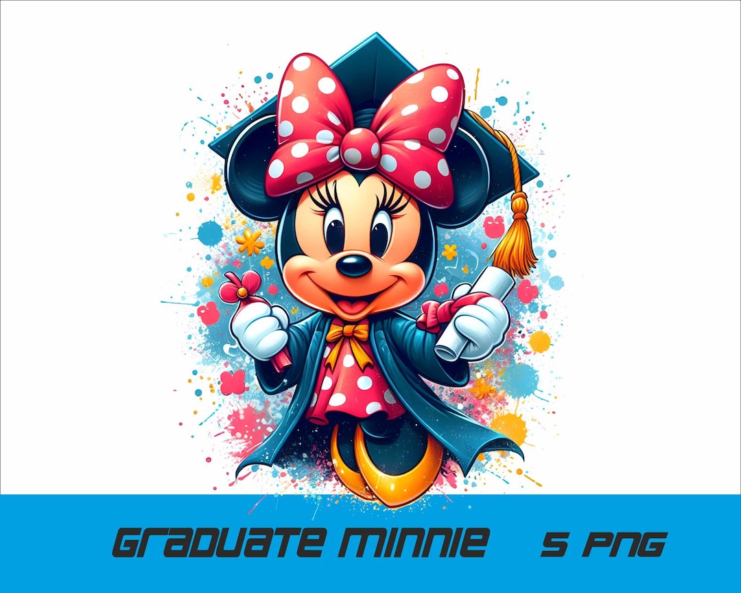 5 PNG Graduate Minnie Png Mouse Splash and Watercolor Png Minnie ...