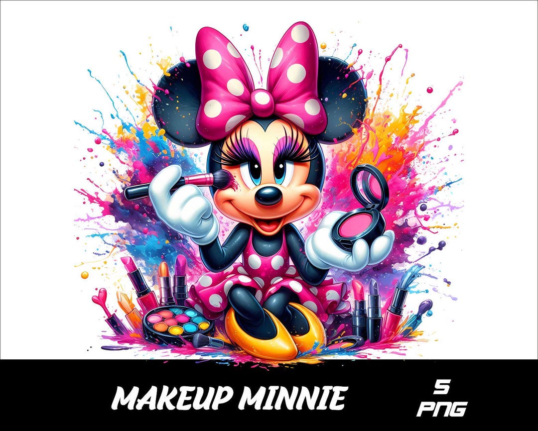 5 PNG Makeup Artist Minnie Png Mouse Splash and Watercolor Png Minnie ...