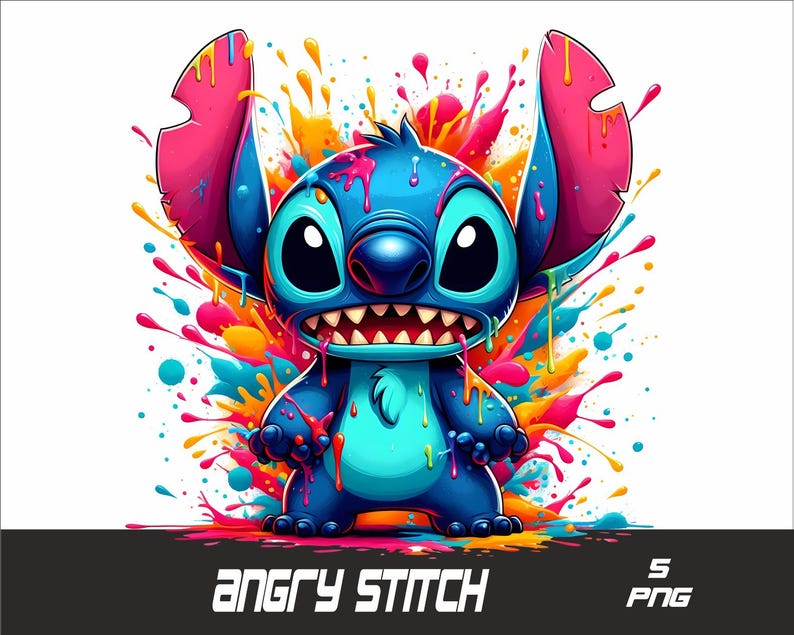 5 PNG Angry Stitch Png Stitch Splash and Watercolor Png Angry Stitch ...