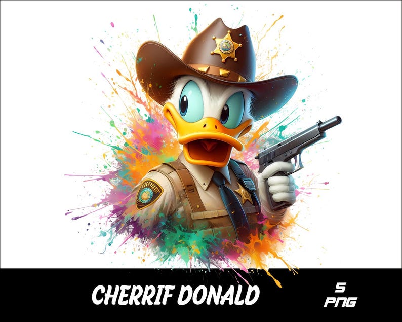 5 PNG Cheriff Donald Png Splash and Watercolor Png Duck Transparent PNG ...