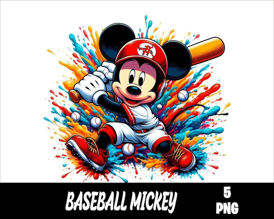 5 PNG Baseball Mickey Png Mouse Splash and Watercolor Png Mickey ...