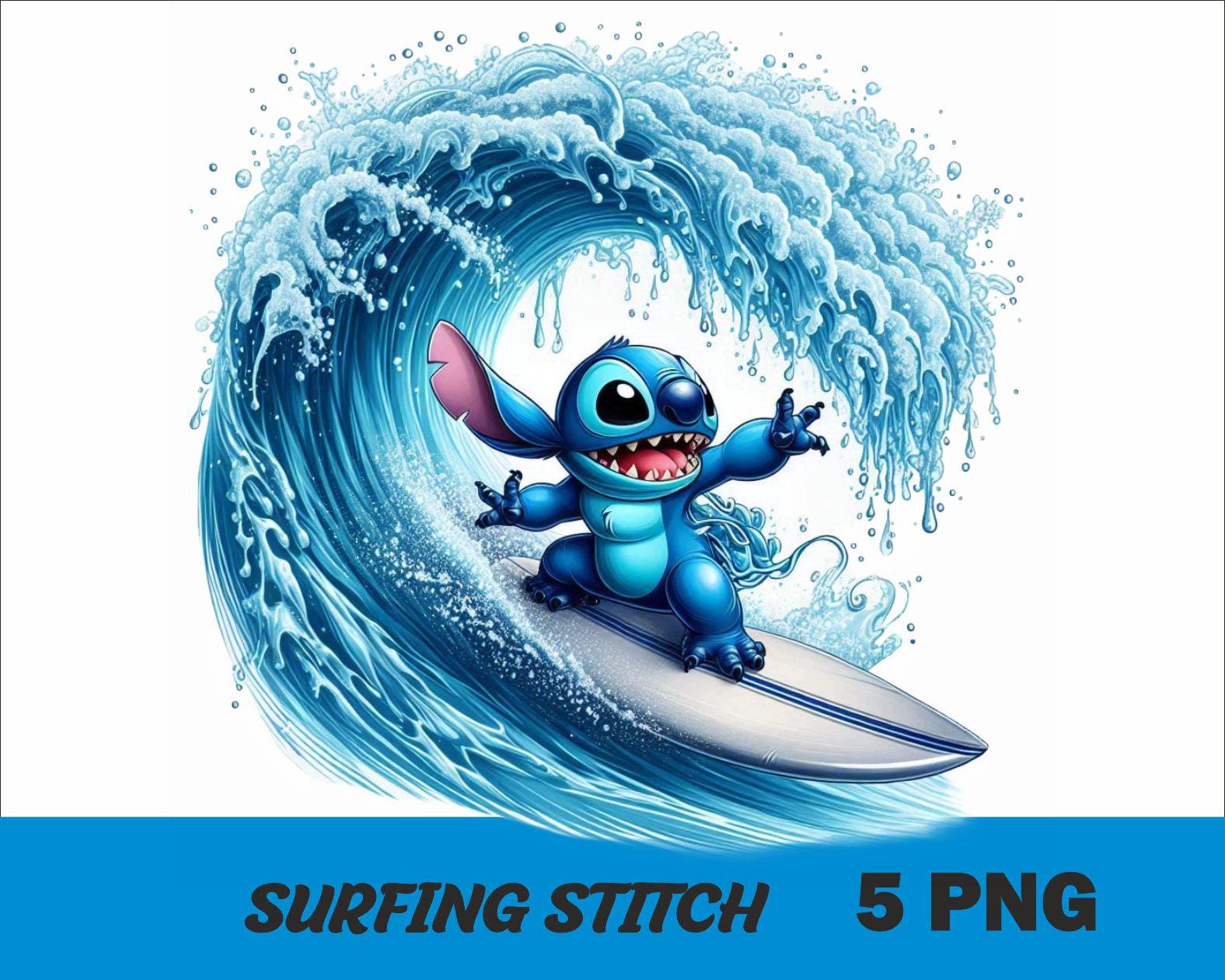 5 PNG Surfing Stitch Png Stitch Splash and Watercolor Png Stitch ...