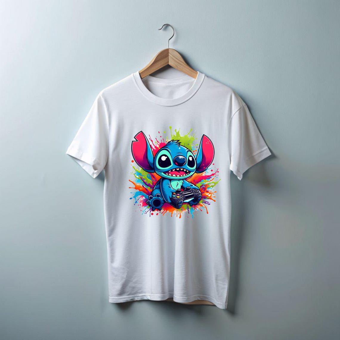 5 PNG Gamer Stitch Png Stitch Splash and Watercolor Png Gamer Stitch ...