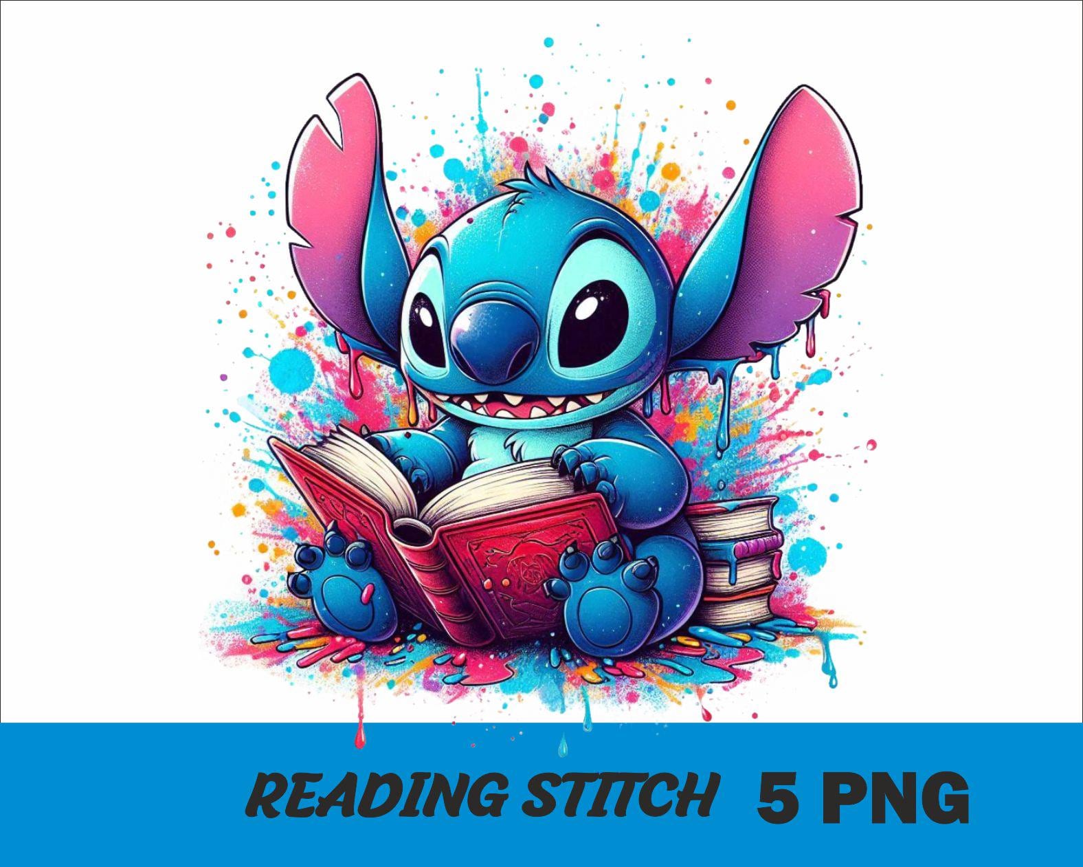 5 PNG Stitch Reading Png Stitch Splash and Watercolor Png Stitch ...