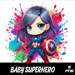 5 PNG Baby Superhero Png Captain Superhero Splash and Watercolor Png ...