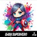 5 PNG Baby Superhero Png Captain Superhero Splash and Watercolor Png ...