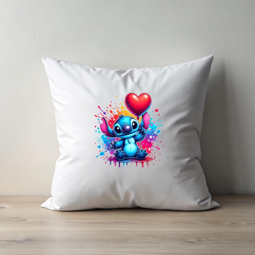 5 PNG Heart Balloon Stitch Png Stitch Splash and Watercolor Png Lucky ...