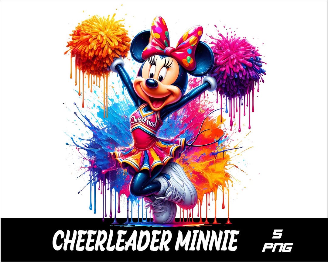 5 PNG Cheerleader Minnie Png Mouse Splash and Watercolor Png Minnie ...