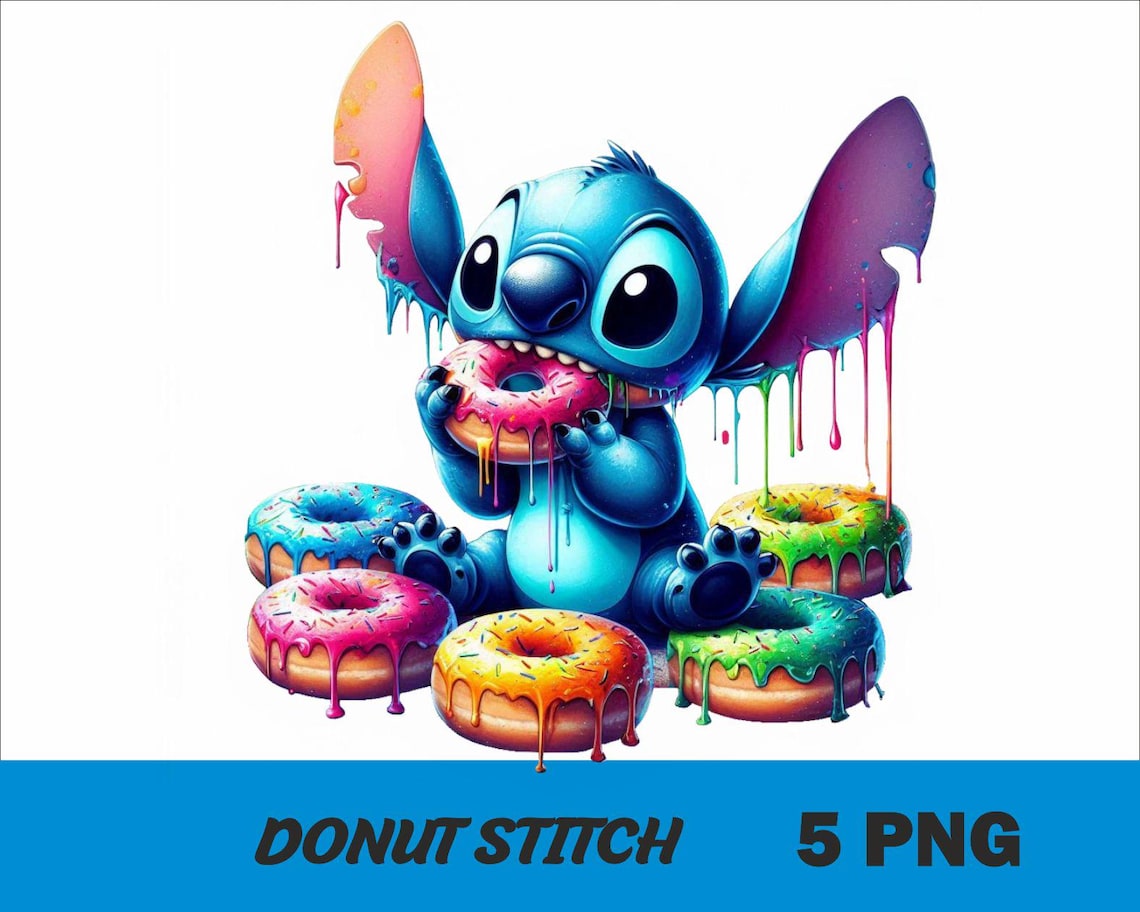 5 PNG Donut Stitch Png Stitch Splash and Watercolor Png Stitch ...