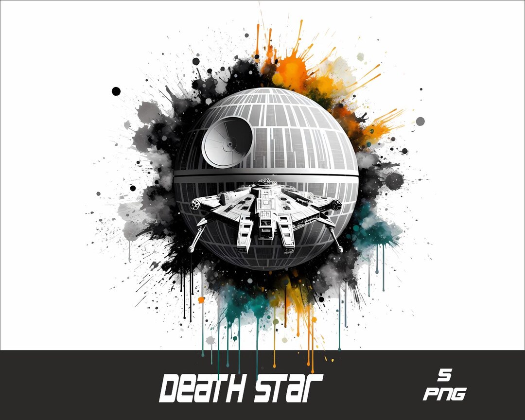 5 PNG Starwars Death Star Png Splash and Watercolor Png Starwars ...