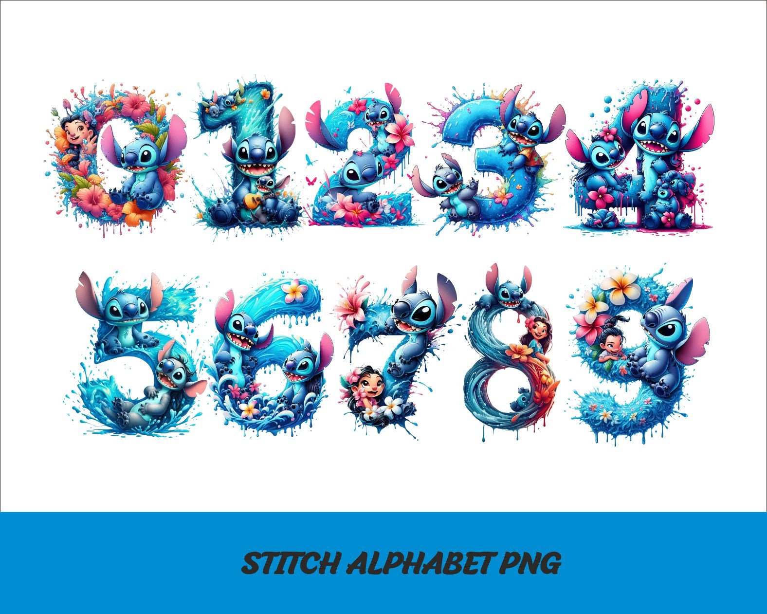 Lilo and Stitch Alphabet Png Font Stitch and Lilo Letters Png Stitch ...