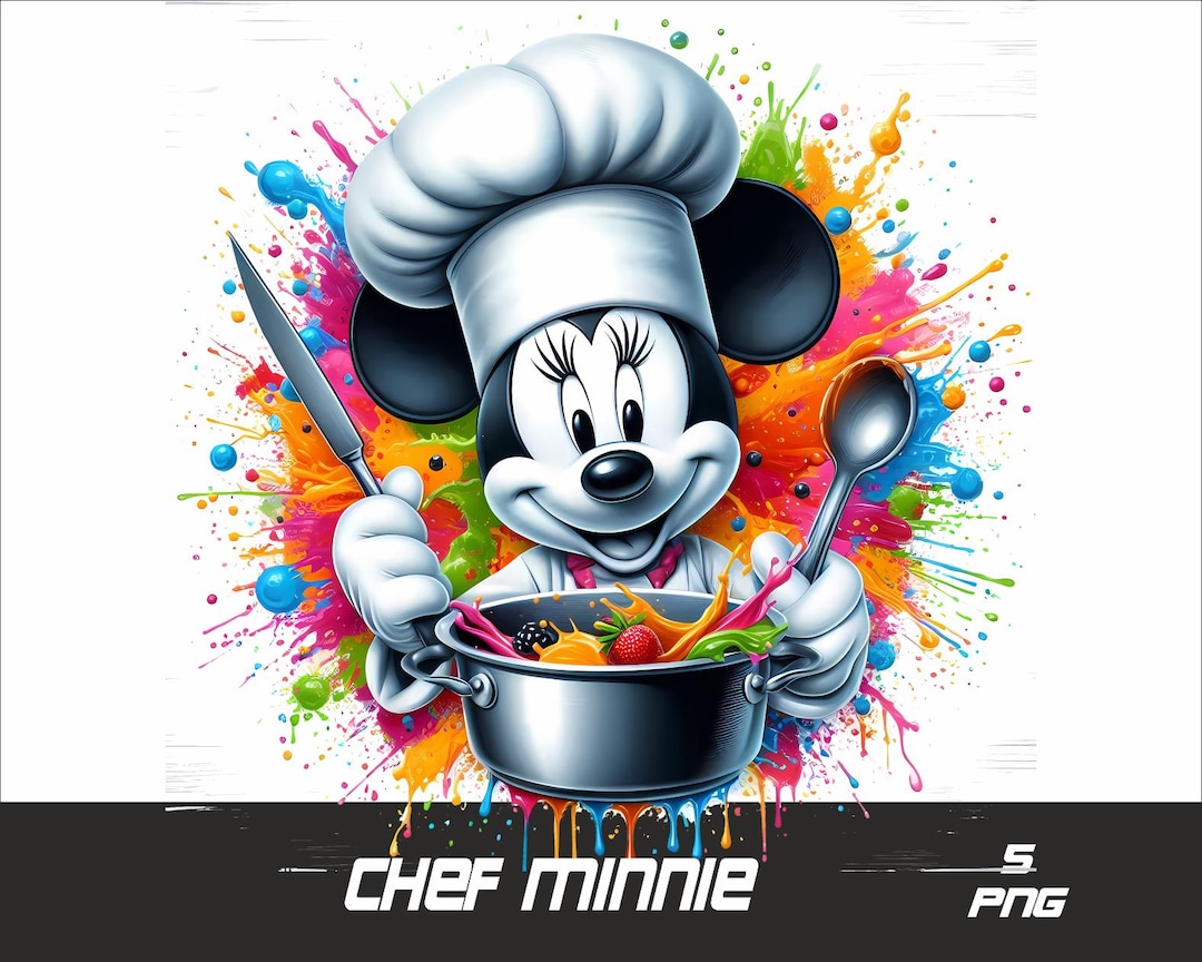 5 PNG Chef Minnie Png Mouse Splash and Watercolor Png Minnie ...