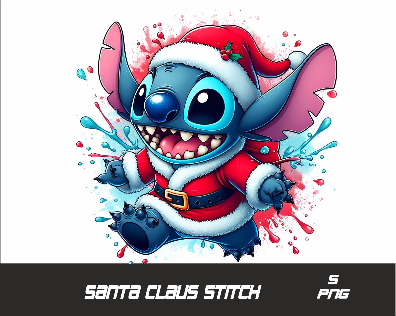 5 PNG Christmas Stitch Png Stitch Splash and Watercolor Png Christmas ...