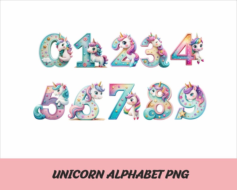 Unicorn Alphabet Png Font Party Letters Unicorn Font Unicorn Party ...
