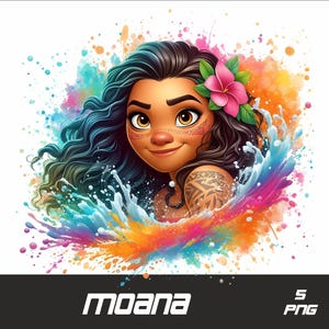 5 PNG Princess Png Moana Splash and Watercolor Png Moana Transparent ...