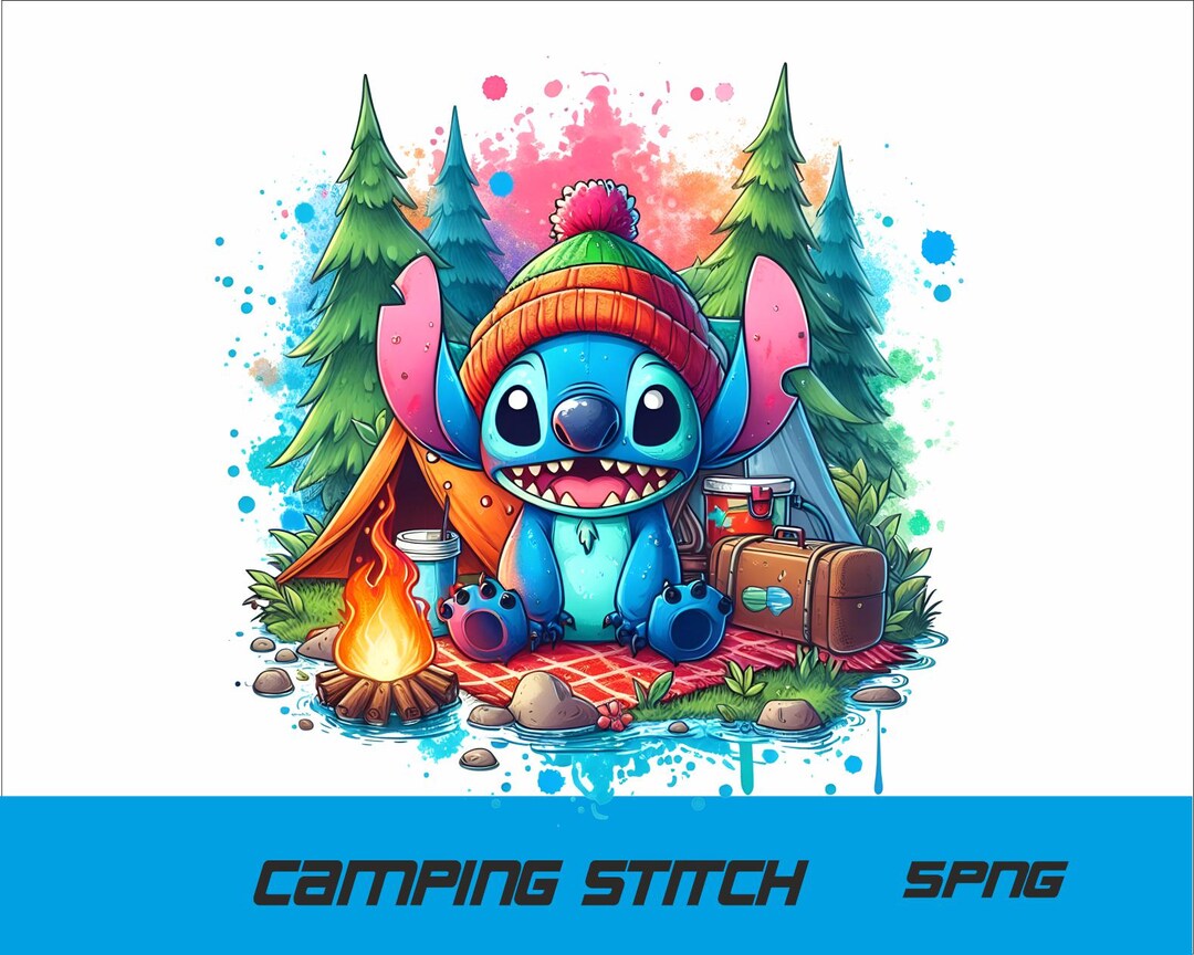 5 PNG Camping Stitch Png Stitch Splash and Watercolor Png Stitch ...