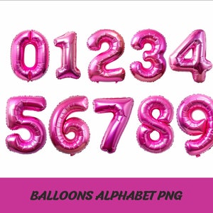 Party Balloons Pink Alphabet Png Font Pink Balloons Letters Png Party ...