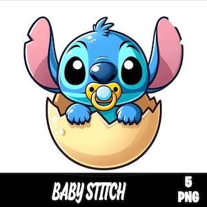 5 PNG Baby Stitch Png Stitch Splash and Watercolor Png Baby Stitch ...