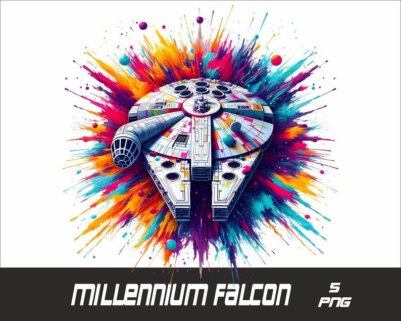 5 PNG Starwars Millennium Falcon Png Splash and Watercolor Png Starwars ...