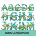 Turtle Alphabet Png Font Baby Turtle Letters Png Caretta Turtle Font ...