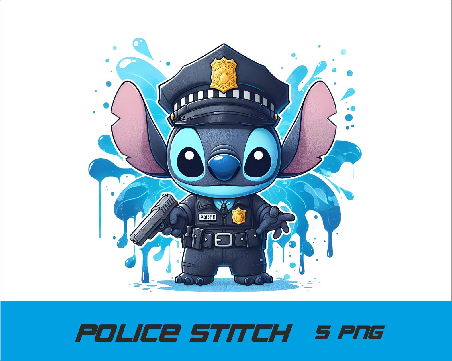 5 PNG Police Stitch Png Stitch Splash and Watercolor Png Stitch ...