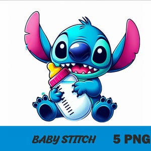 5 PNG Baby Stitch Png Stitch Splash and Watercolor Png Stitch ...